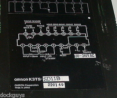 OMRON DIGITAL PANEL METER 100-240 VAC 4 DIGIT MODEL K3TS-SD11B